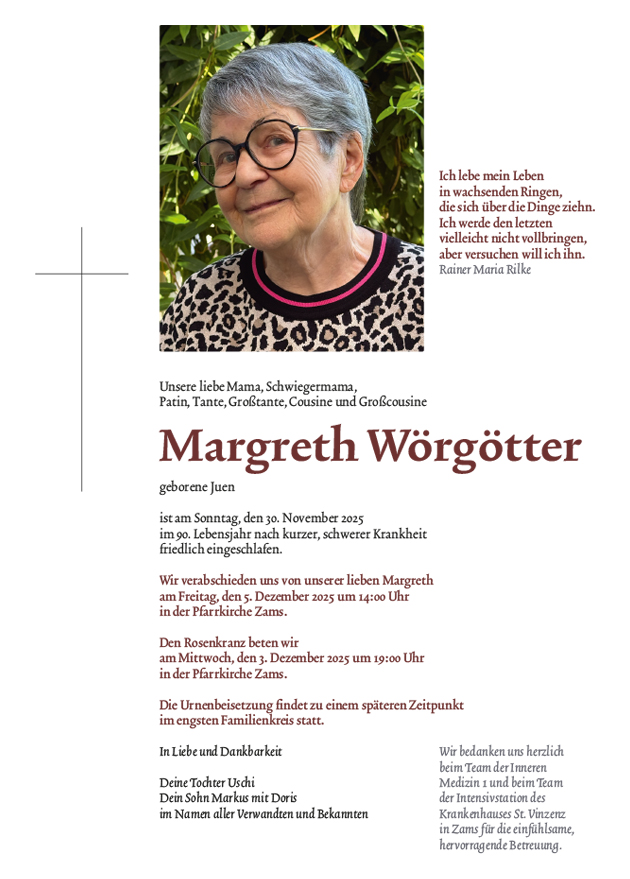 Sterbefall Detailansicht